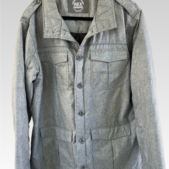 BKE | Jackets & Coats | Bke Gray Military Field Jacket With Classic ...